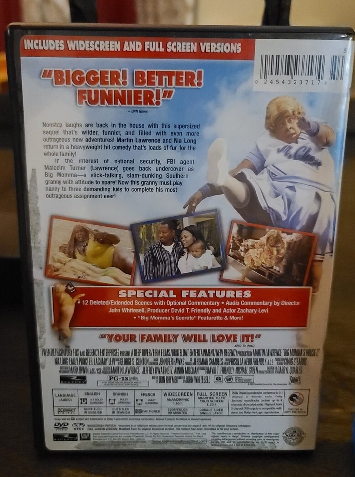 Big Mommas House 2 (DVD, 2009, Dual Side Movie Cash) 24543237174| eBay