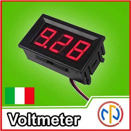 Voltmetro digitale da pannello 5-30V Voltometro Tester Tensione Auto ...