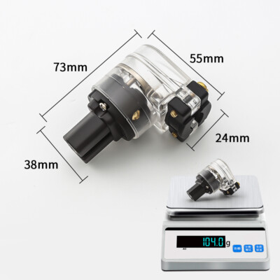 IEC 320 Female Power Plug 90 Degree Right Angled HiFi Audio Cable ...