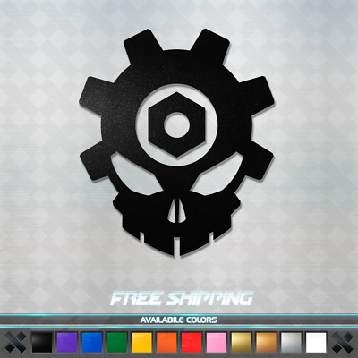 Gear Head Skull Vinyl Decal Sticker - Car Window Funny Truck Mechanic ...