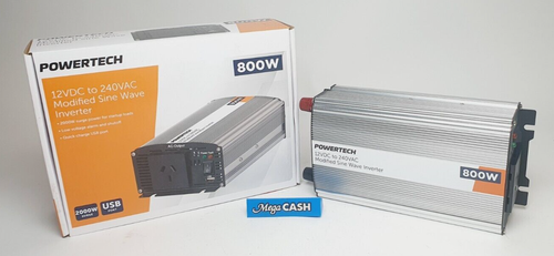 POWERTECH - 800W (2000W) 12VDC to 230VAC Modified Sinewave Inverter ...