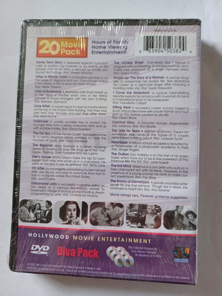 Diva - 20 Movie Pack (Brand New/Factory Sealed DVD) 6-Disc Set ...