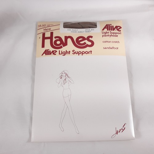 Hanes Alive Light Support Panty Hose 813 Size Plus F Color Barely There ...