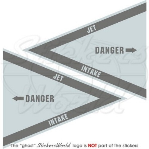 DANGER JET INTAKE NATO RAF USAF US Helicopter LowVis 100mm Stickers ...