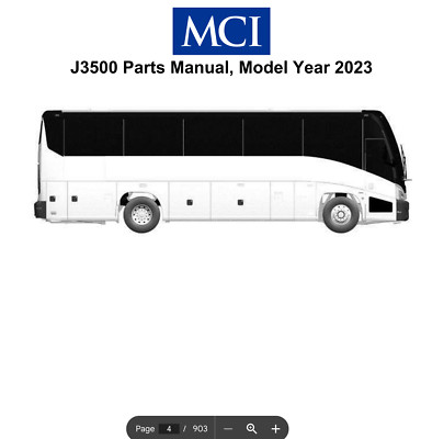 MCI MOTOR COACH INDUSTRIES J3500 6491608 Basic Parts Manual 2023 | eBay