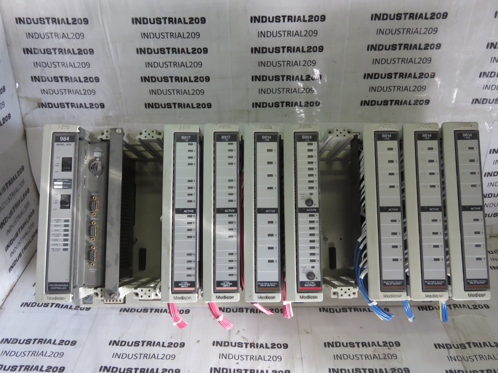 MODICON AS-H827-209 984 RACK w/ 8 MODULES USED | eBay