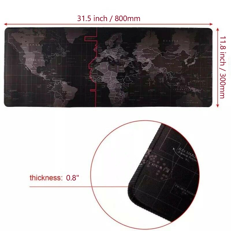 Extended Gaming Anti-Fray Mouse Pad Large Size Desk Keyboard Mat 800MM ...