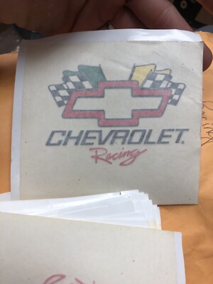 Chevrolet Racing car window Racing Decal Sticker 4 1/2 X 3 1/2 | eBay