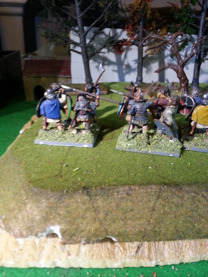 28mm Ancients Pro Painted Saxon Thegns and Fryd Army x 16. | eBay UK