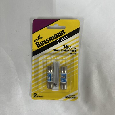 Eaton Cooper Bussmann BP/SC-15 15 Amp Time-Delay Fuse (2pk) | eBay