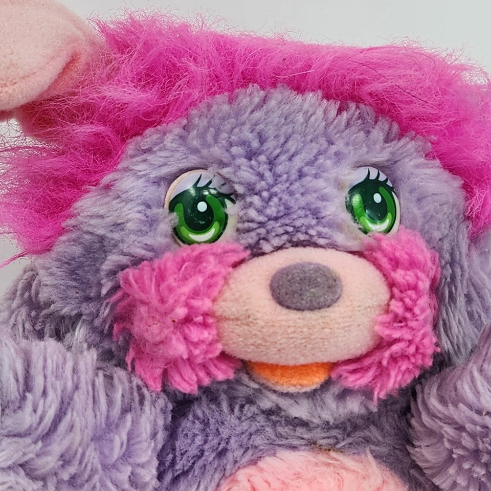 8" VINTAGE 1985 PURPLE PRETTY BIT POPPLES STUFFED ANIMAL PLUSH TOY ...