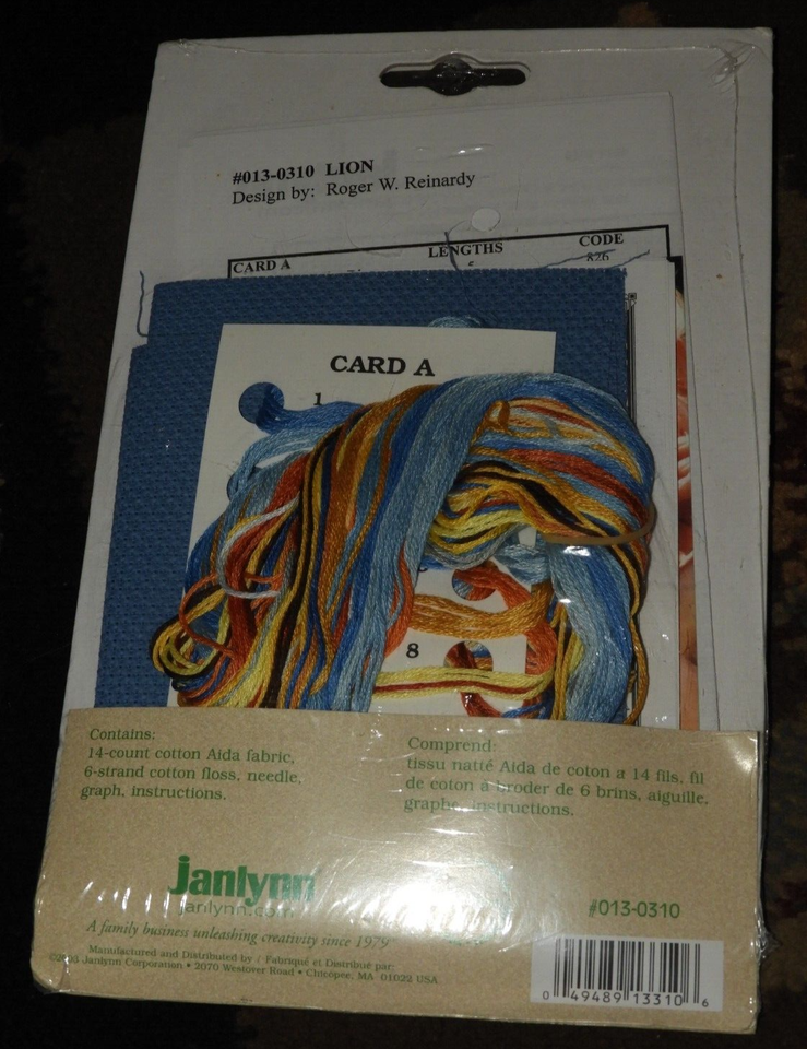 Janlynn FOREVER WILD LION Roger Reinardy Cross Stitch Kit 013-0310 ...