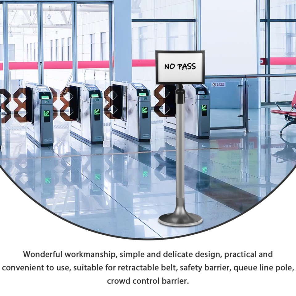 Queue Column Sign Man Stanchion Holder Business Signs for outside | eBay