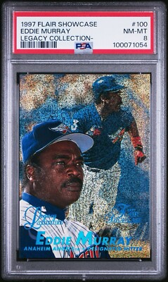 1997 Flair Showcase LEGACY Row 0 Eddie Murray /100 PSA 8 NM-MT Angels ...