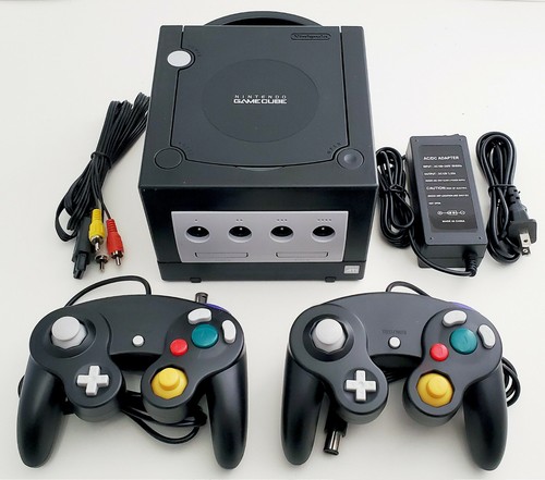 Nintendo GameCube DOL-001 Gaming System Console 2 Controller Bundle ...