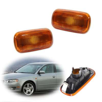 OE-Style Amber Side Marker Reflectors Lights LH RH for Audi A6 S6 C5 C6 ...