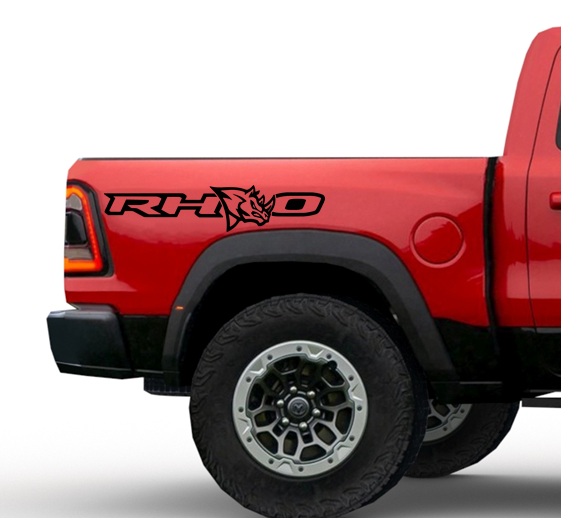 Ram RHO Angry Rhino Bedside Decals Graphics Pair | eBay