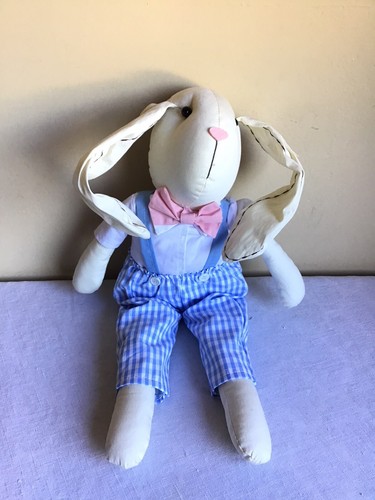 Floral Spring Easter Sitting Floppy Ear Bunny Rabbit Plush Stuffed ...