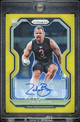 2020 Panini Prizm Rookie Autograph Zack Baun #387 True Gold Auto #/10 ...