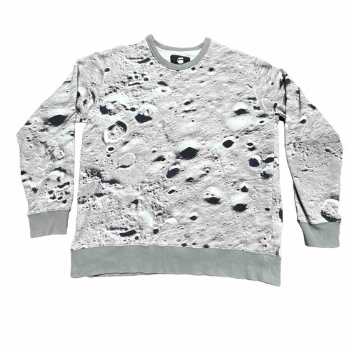 G Star Raw Sweater Mens XL Misini Stalt Deconstructed Gray Crew Neck ...