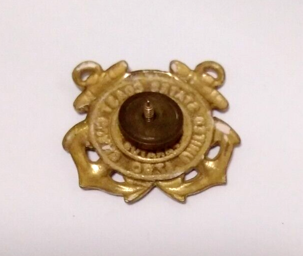 Vintage United States Coast Guard Screw Back Pin Semper Paratus 1790 ...