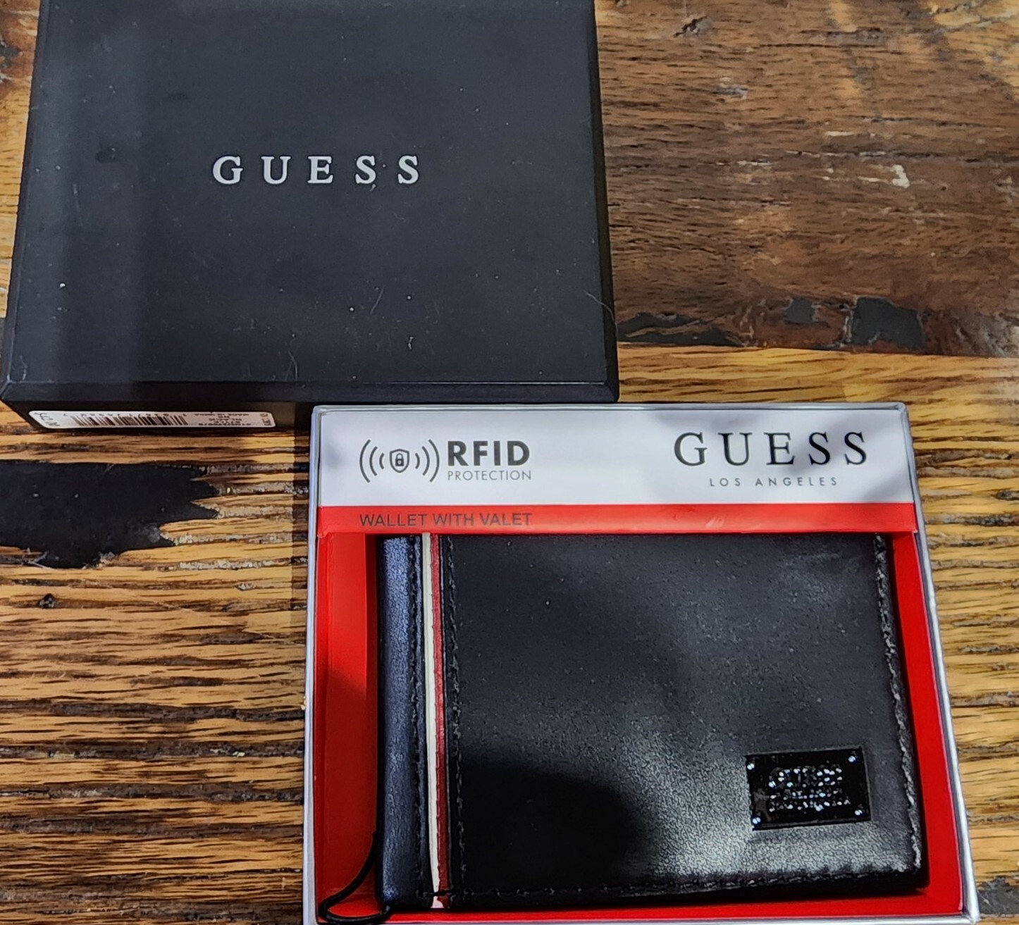Guess Men's Bifold Matte Black Leather Wallet - New SM1 | eBay