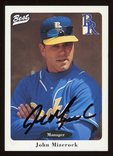 1996 Wilmington Blue Rocks JOHN MIZEROCK Signed Card autograph AUTO ...