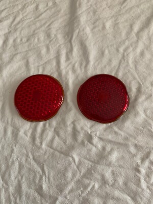 PAIR 72 NOS GRIFFIN GLASS TAIL LIGHT LENS LENSES 1937-8 PLYMOUTH 1937-8 ...