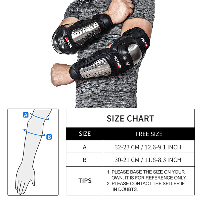 WOSAWE Motorcycle Knee Elbow Pads Protective Guards ATV Racing Sports ...