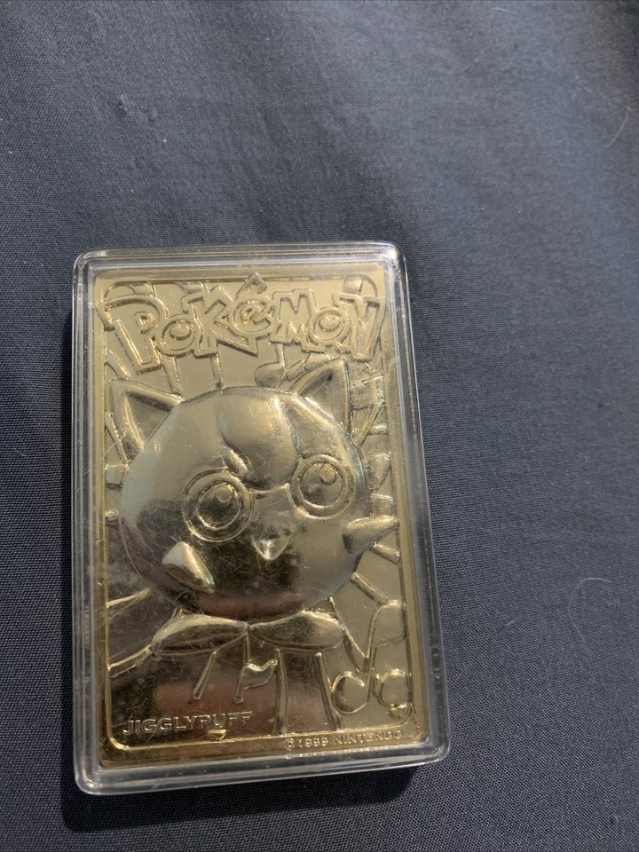 Pokemon Jigglypuff 23k Gold Plated Trading Card 1999 Box,ball, And Card ...