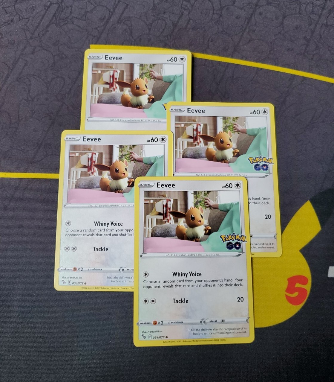 4x Pokemon TCG - Pokemon GO Eevee 054/078 NM/M Playset | eBay