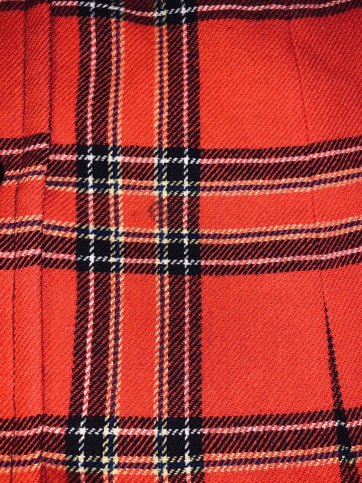 Vtg Young Pendleton Set Skirt Pants Vest Scarf Red Tartan Plaid Wool 9 ...