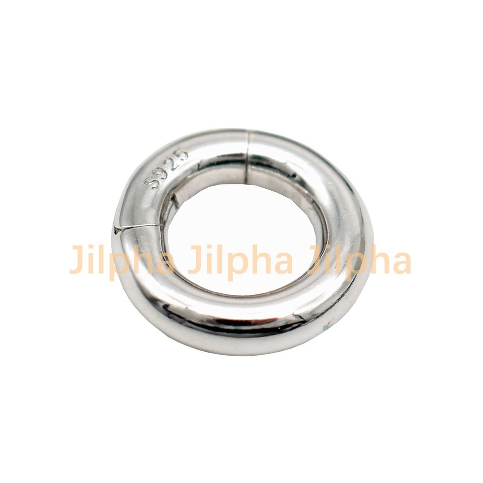Sterling Silver Large Open Jump Ring Link Lock Enhancer Bail Connector ...