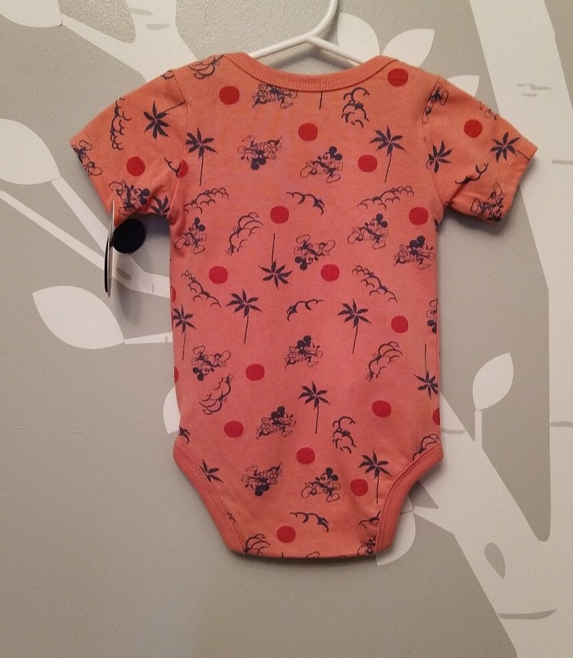 NWT Disney Junk Food Baby Boy 3-6 Months Orange Tropical One Piece ...