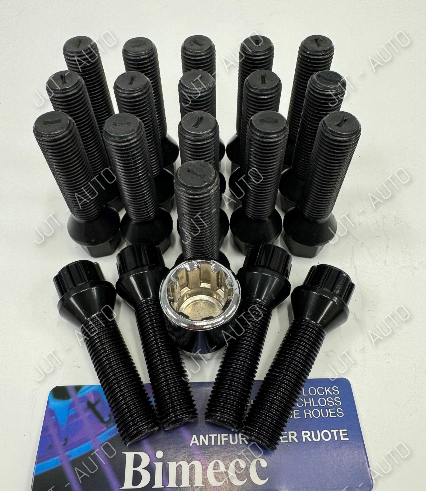 Alloy Wheel Bolts Black For Audi A1 A2 A3 A4 Tapered M14x1.5 40mm ...