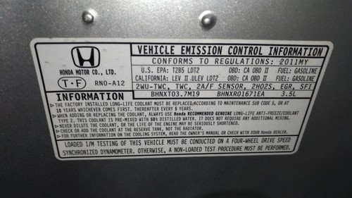 Air Flow Meter 3.5L Fits 07-17 ODYSSEY 6352880 | eBay