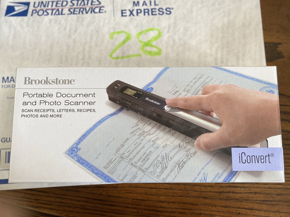 Brookstone iConvert Portable Document and Photo Scanner , Receipts ...