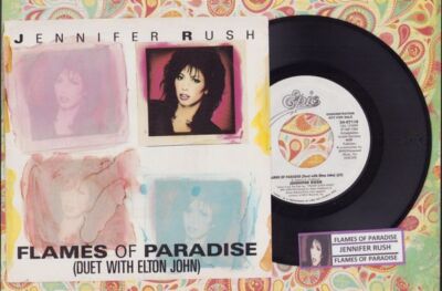 Rush, Jennifer - Flames Of Paradise Epic 7119 Promo Vinyl 45 rpm Record ...