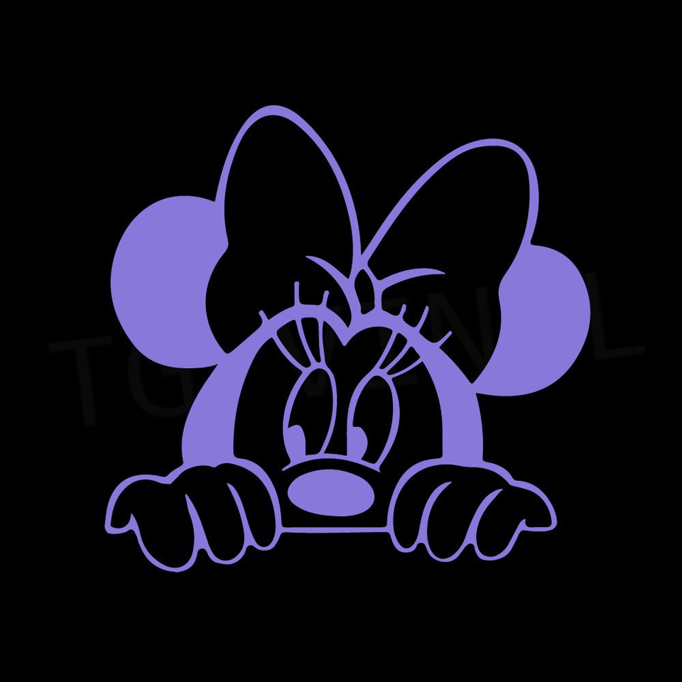 5" PEEKING MINNIE Vinyl Decal Sticker Car Window Laptop Mickey Disney ...