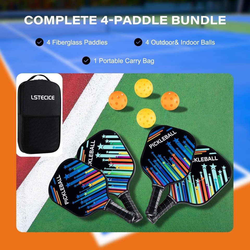 Pickleball Paddles, USAPA Standard Pickleball Paddles Set of 4 or 2 ...