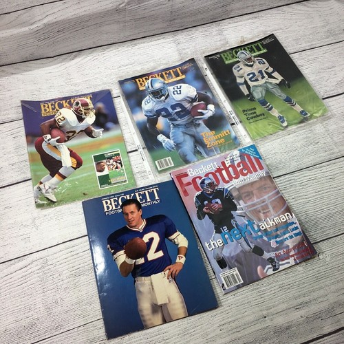 Lot of 5 Beckett Football Card Monthly Magazines year 92,95,96,97 ...