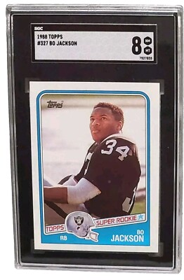 1988 Topps Bo Jackson Rookie Card # 327 SGC 8 - Super Rookie Raiders | eBay