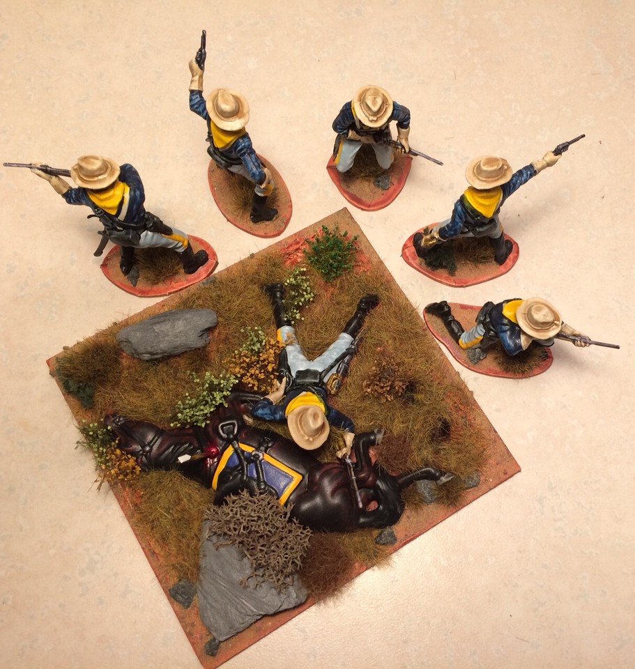 US 7th CAVALRY SOLDIERS - 6 PAINTED FIGURES (54mm 1/32) | IMEX AIRFIX ...