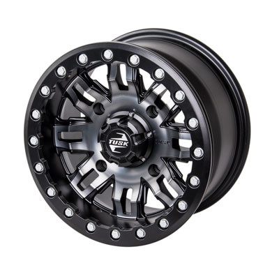 4/110 Tusk Teton Beadlock Wheel 14x7 5.0 + 2.0 Gun Metal/Black 185-279 ...