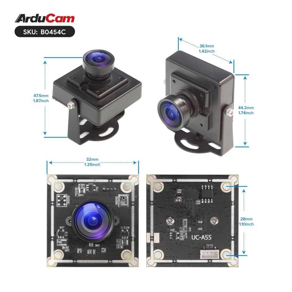 OV5648 USB Camera Module, 5MP Webcam, 110°(D) Wide Angle Manual Focus ...
