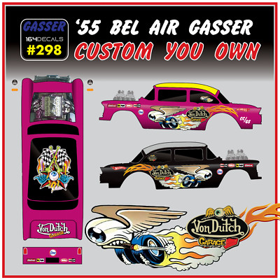 1x '55 Bel Air Gasser Waterslide Decals Compatible Hw Custom 1/64 Scale ...