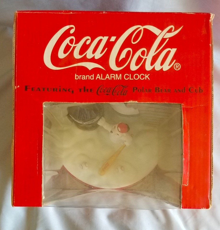 Coca Cola Alarm Clock Polar Bear and Cub model 4515C New in Sealed Box ...