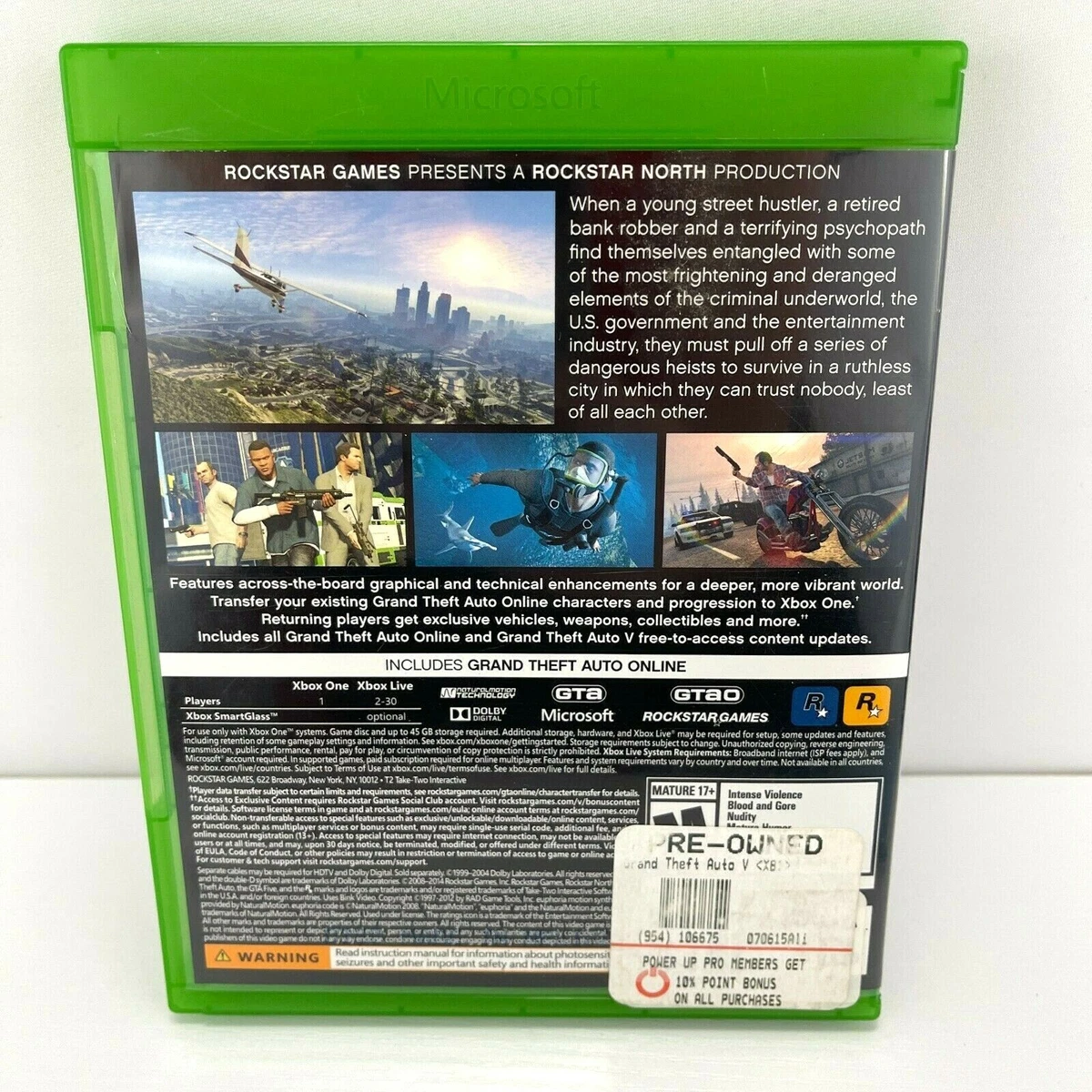 Gta 5 Xbox 360 Cover Back