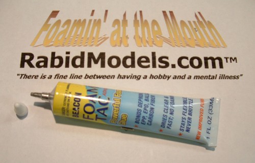 1 oz FOAM-TAC TUBE - clear, fast, waterproof, FOAM SAFE glue Beacon ...