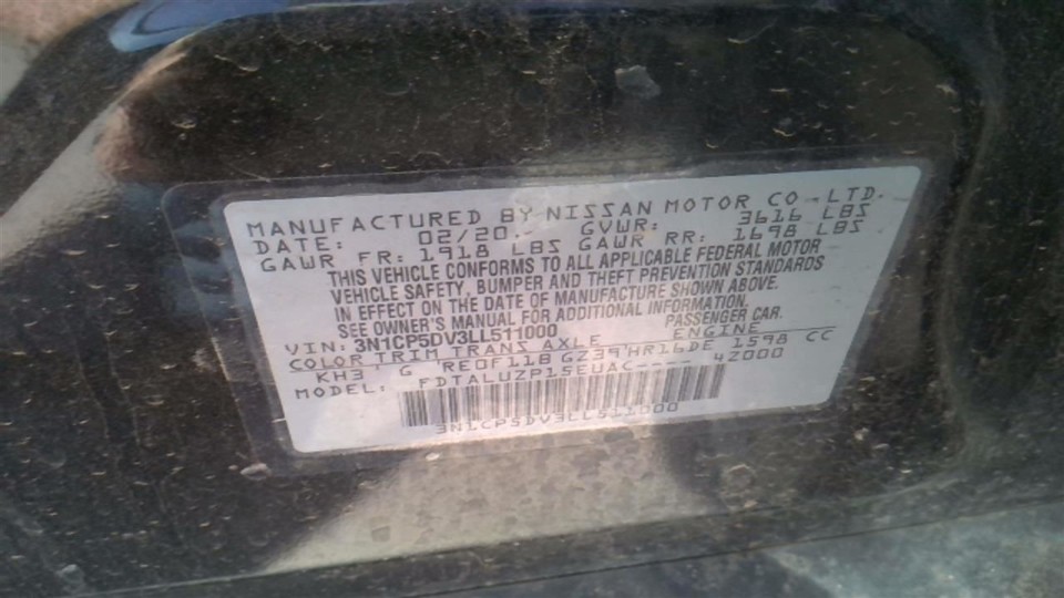 Passenger Right Tail Light Quarter Panel Mounted Fits 18-20 KICKS ...